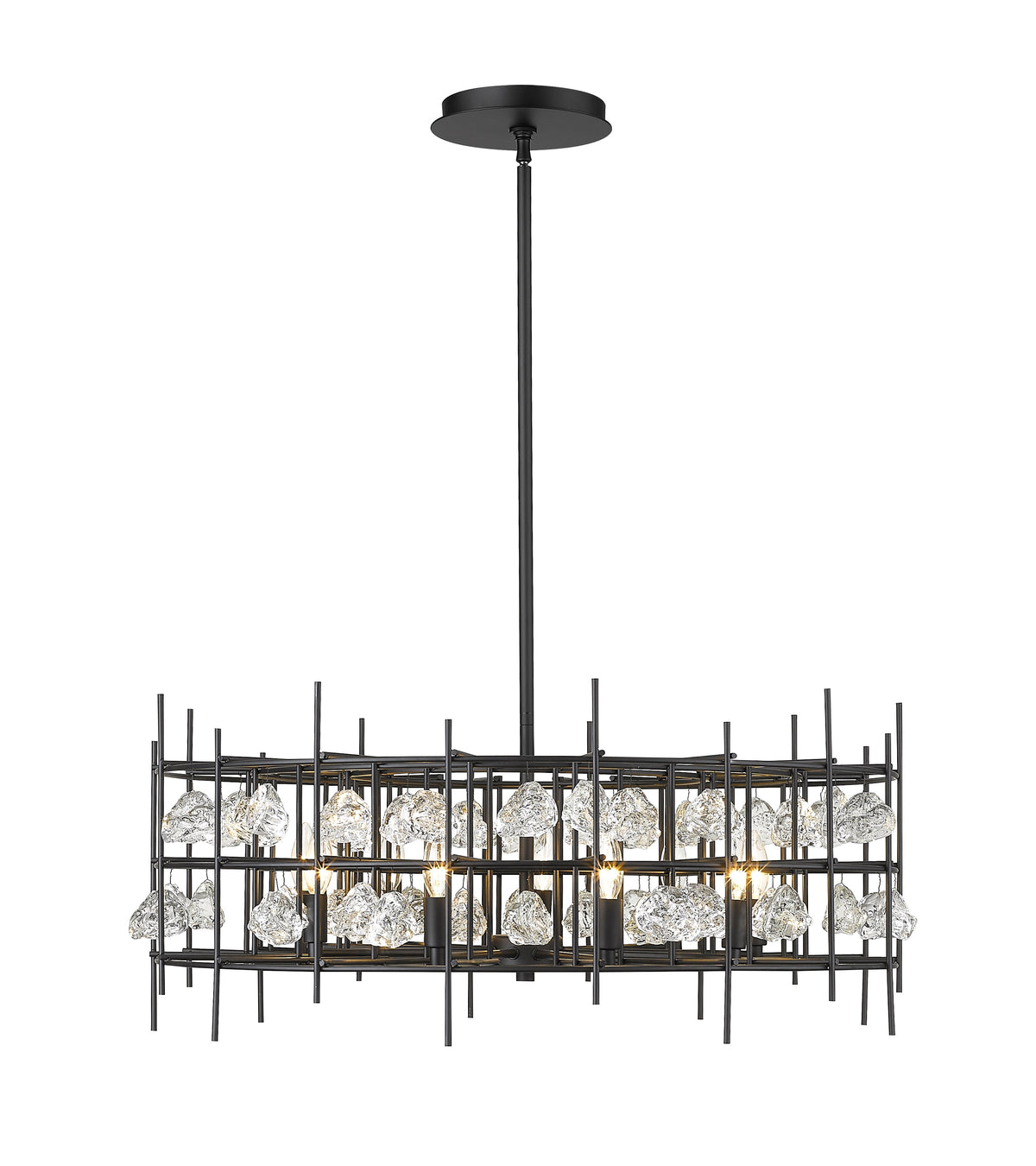 Z-Lite 4007-32MB Matte Black Garroway 9 Light Chandelier — LightStoreUSA