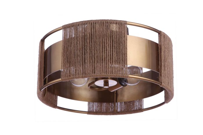 Craftmade 59052-SB Kensey 2 Light Semi Flush in Satin Brass — LightStoreUSA