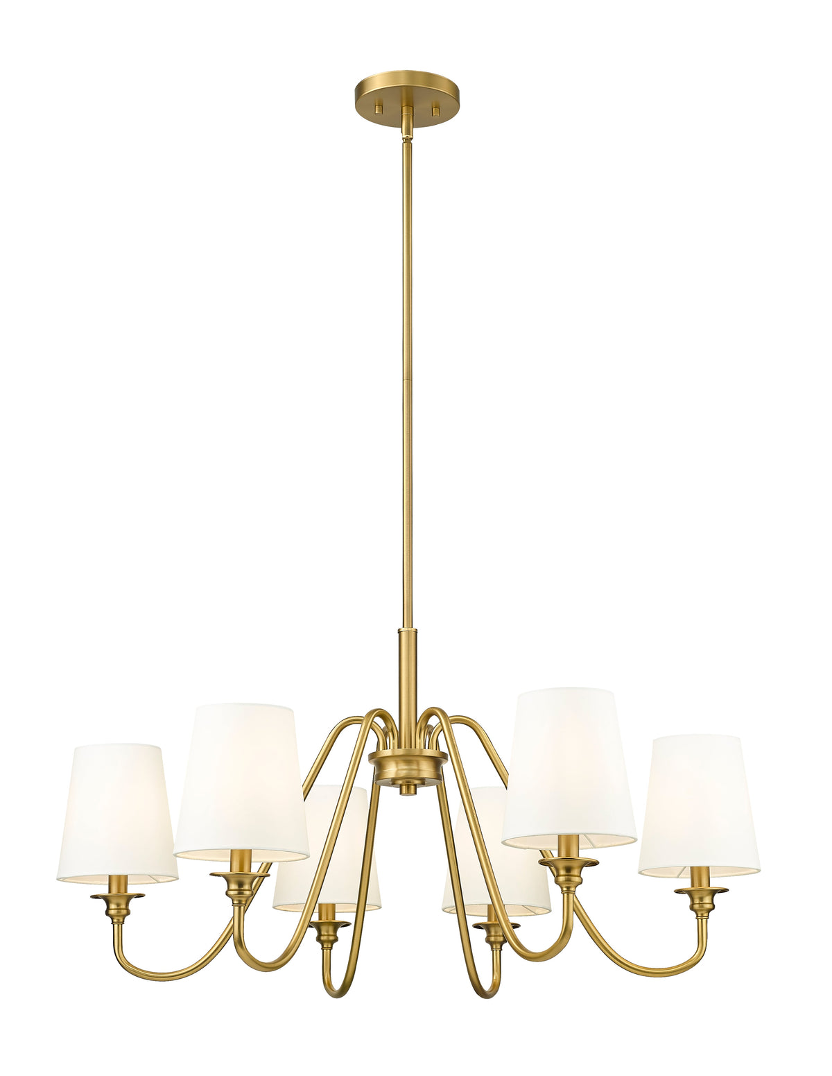 Z-Lite 7509-6-32MGLD Modern Gold Gianna 6 Light Chandelier — LightStoreUSA