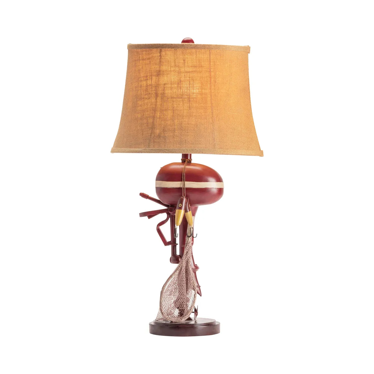 Crestview CVATP159 Large Outboard Motor Fishing Table Lamp — LightStoreUSA