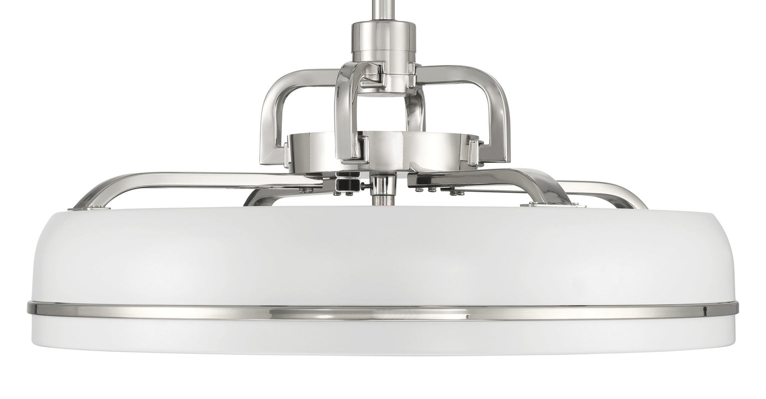 Craftmade TYL24WPLN3 Taylor 24" Ceiling Fan Fandelier White/Polished N ...