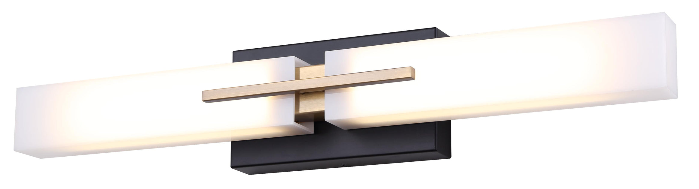 Canarm LVL289A24BKG Hazel 24 Inch LED Vanity Light in Black and Gold ...