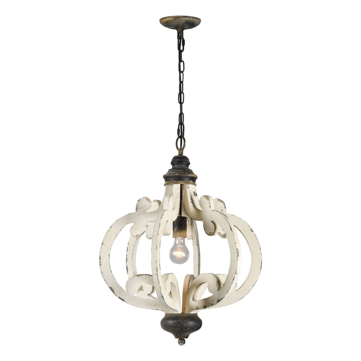 Forty West Designs 70619 Dolly White Wood Provincial Chandelier ...