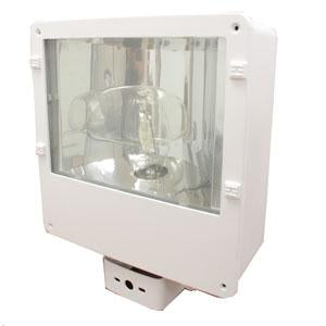 400 Watt Flood Light Fixture Pulse Start Metal Halide 120V-277V, White ...