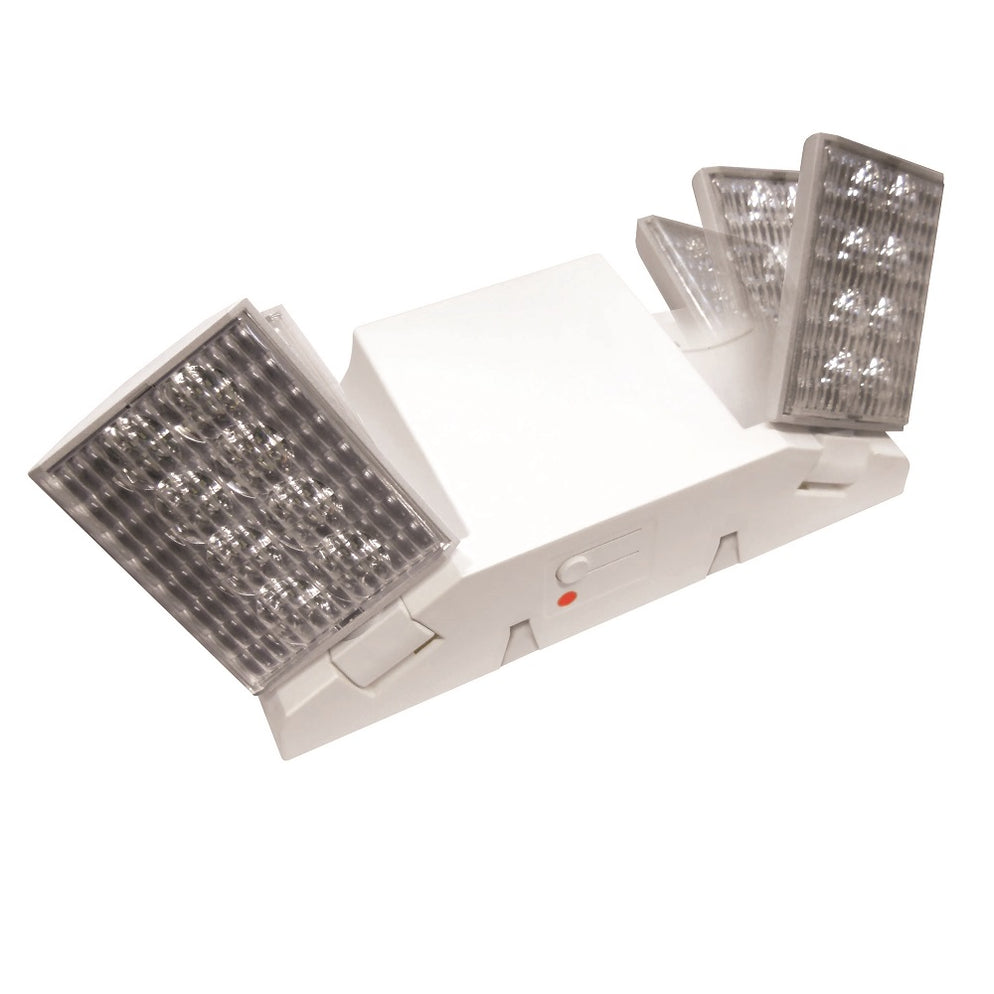 LEDR-2B Twin Lens Optics Emergency Fixture w/ Battery, Black 120/277V ...