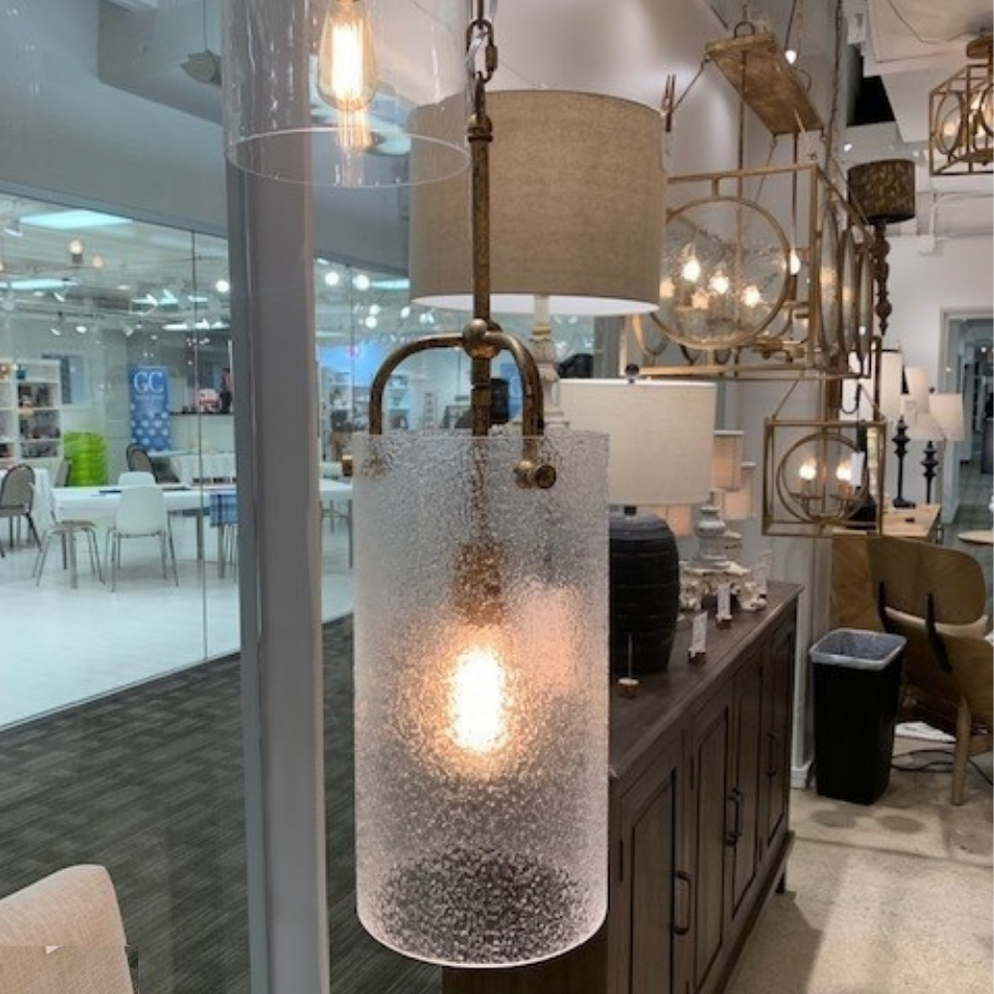 Forty West Designs 72550 Pipkin 1 Light Glass and Gold Metal Pendant ...